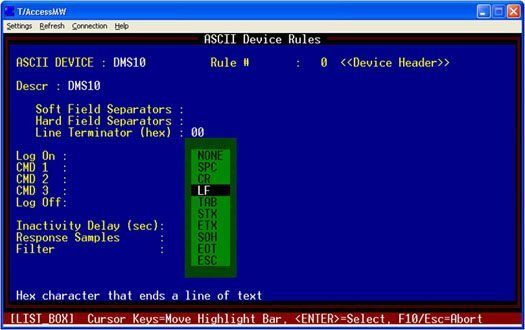 Problem: Trouble Setting Up ASCII on T/Mon for the First Time