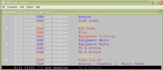 T/Mon LNX Remote Alarm Monitoring System: Screens